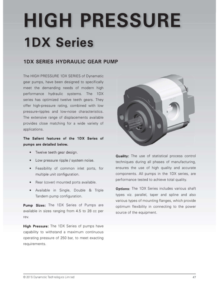 Dowty 1dx Series Single Pump | PDF