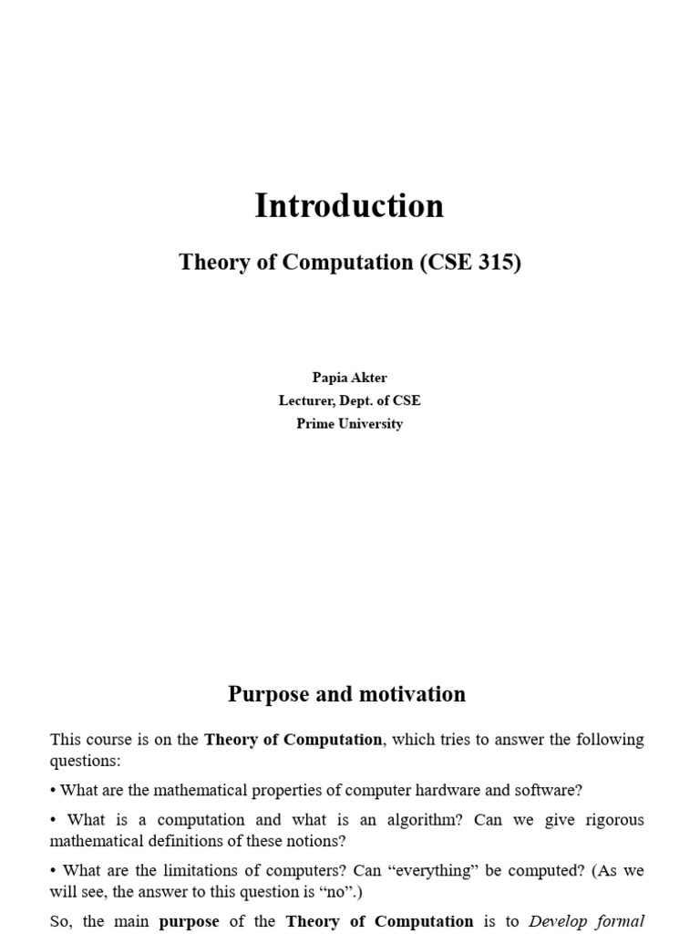 Theory of computation | PDF