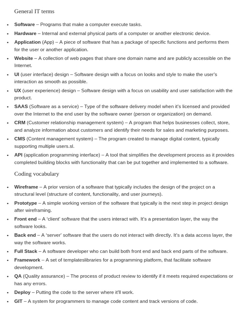 Software dictionary | PDF