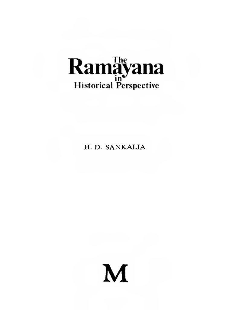 Ramayana in Historical Perspective - Text | PDF