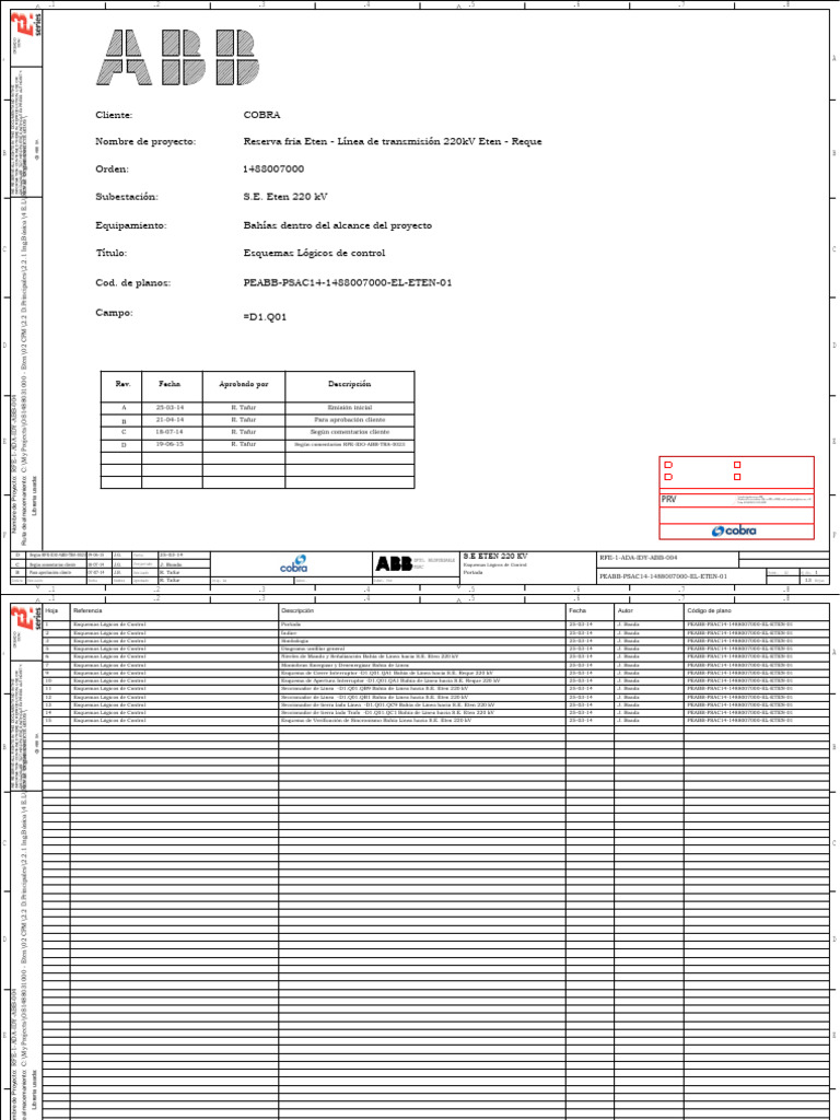 RFE-1-ADA-IDY-ABB-004 Esquemas lógicos de control RevD_A | PDF