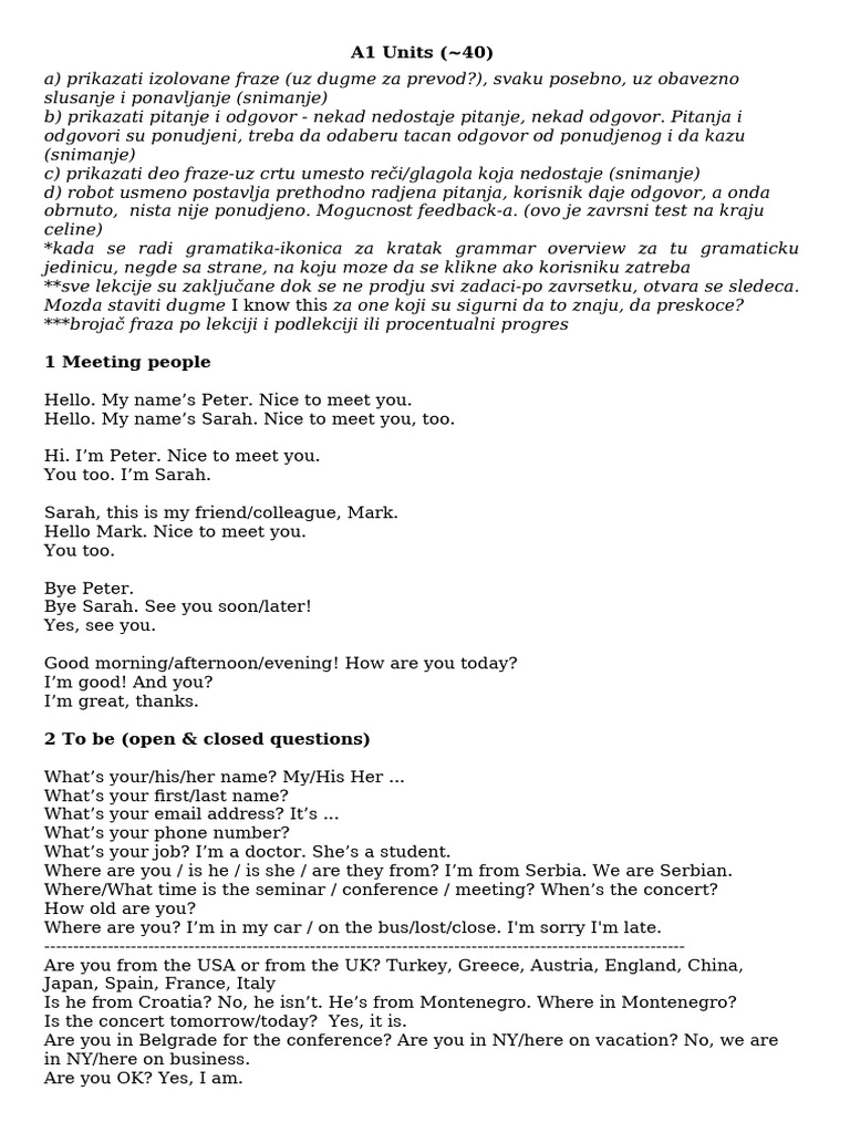 A1 Topics | PDF | Semantic Units | Language Arts & Discipline