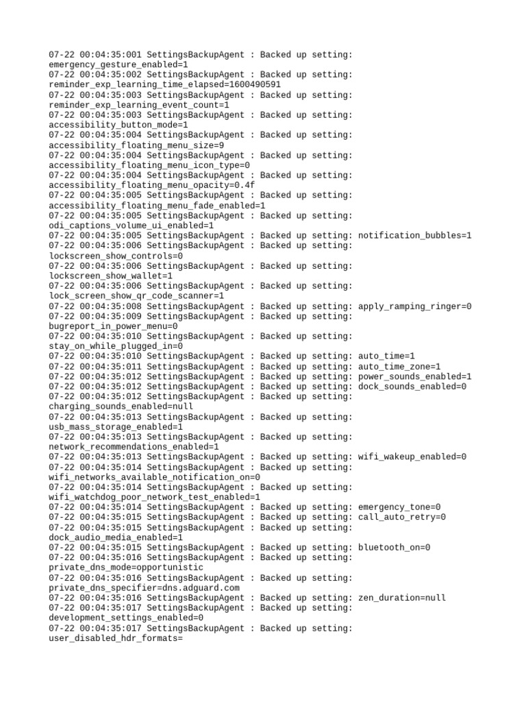 Settings Provider | PDF