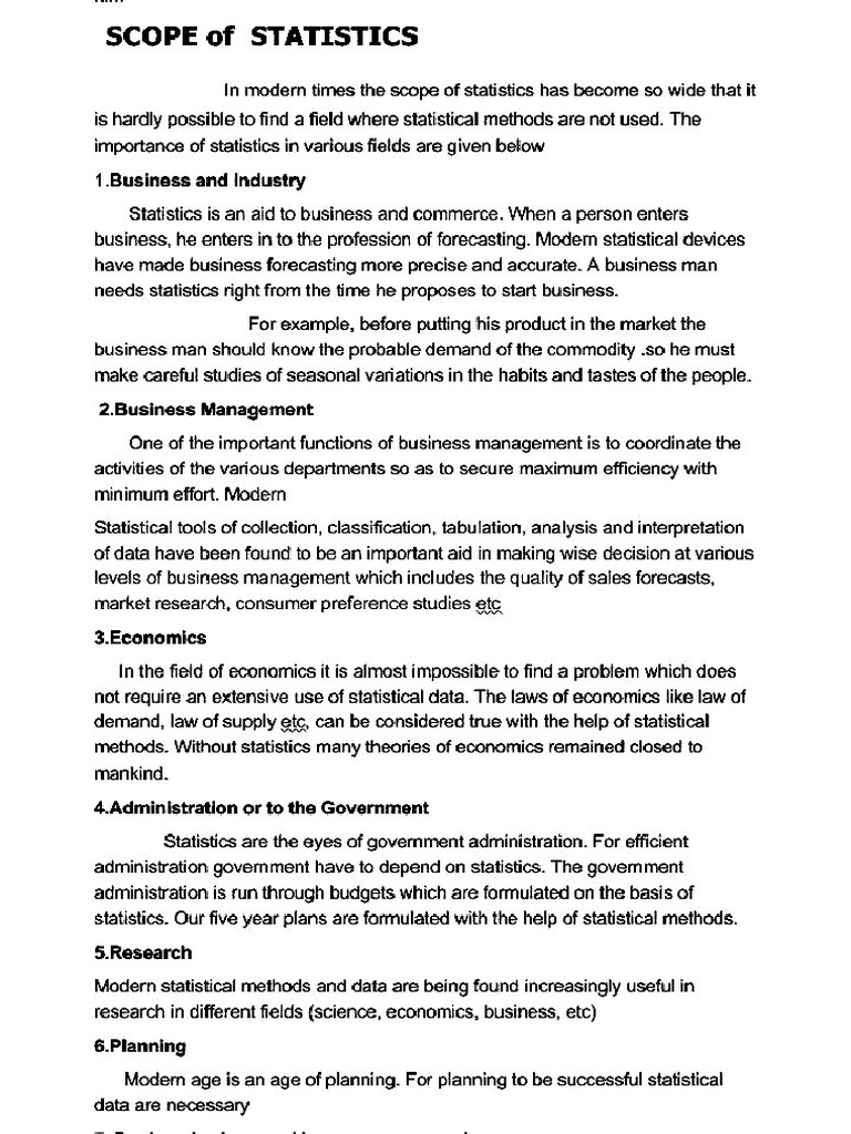 scope of statistics | PDF