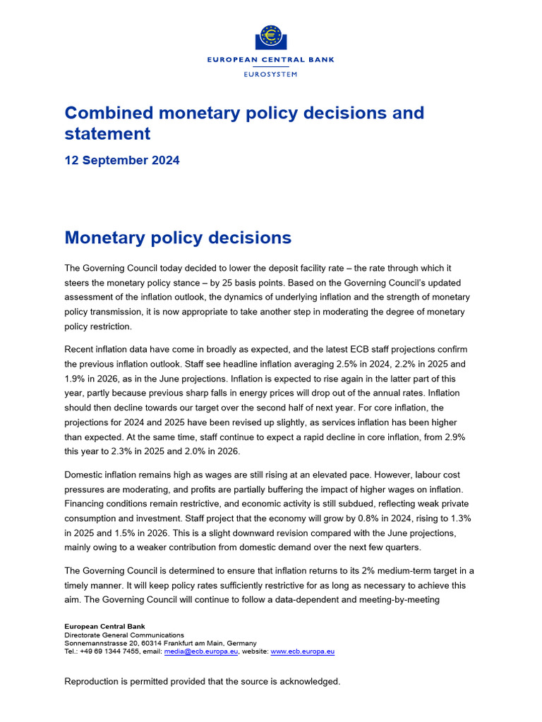 Ecb Setembro | PDF