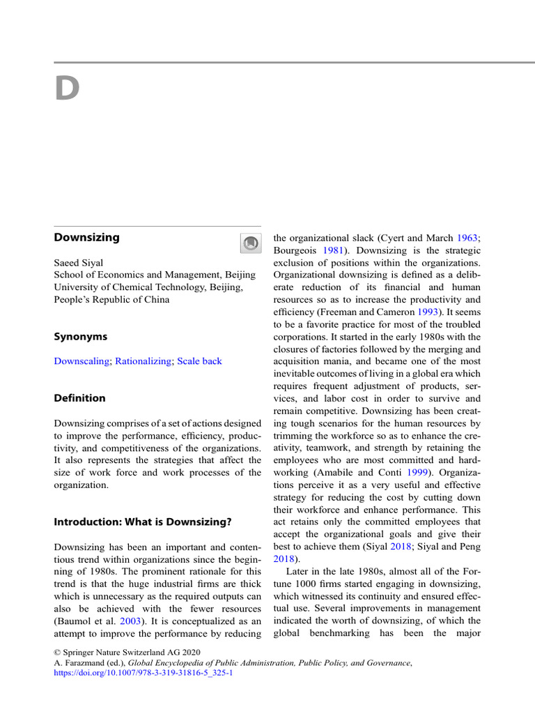 Siyal2020_ReferenceWorkEntry_Downsizing | PDF