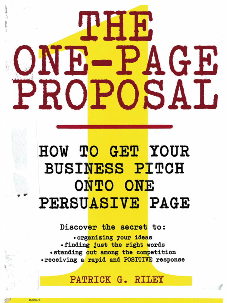 Proposal_OnePage | PDF