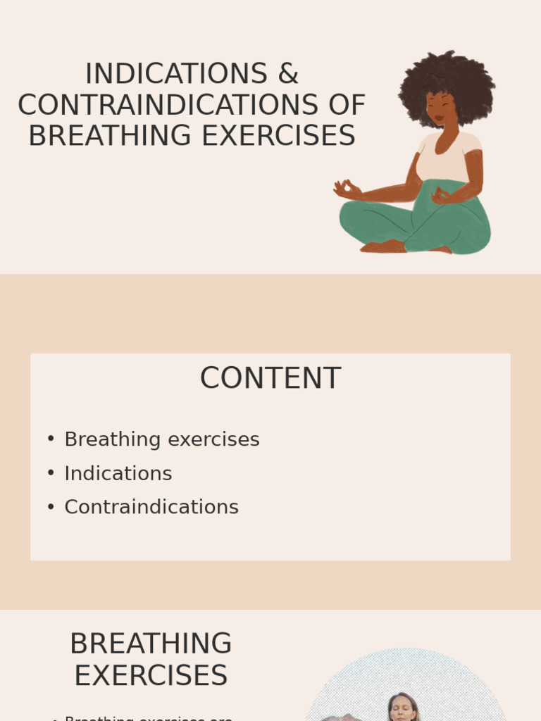 Indications & Contraindications of Breathing Exercises | PDF