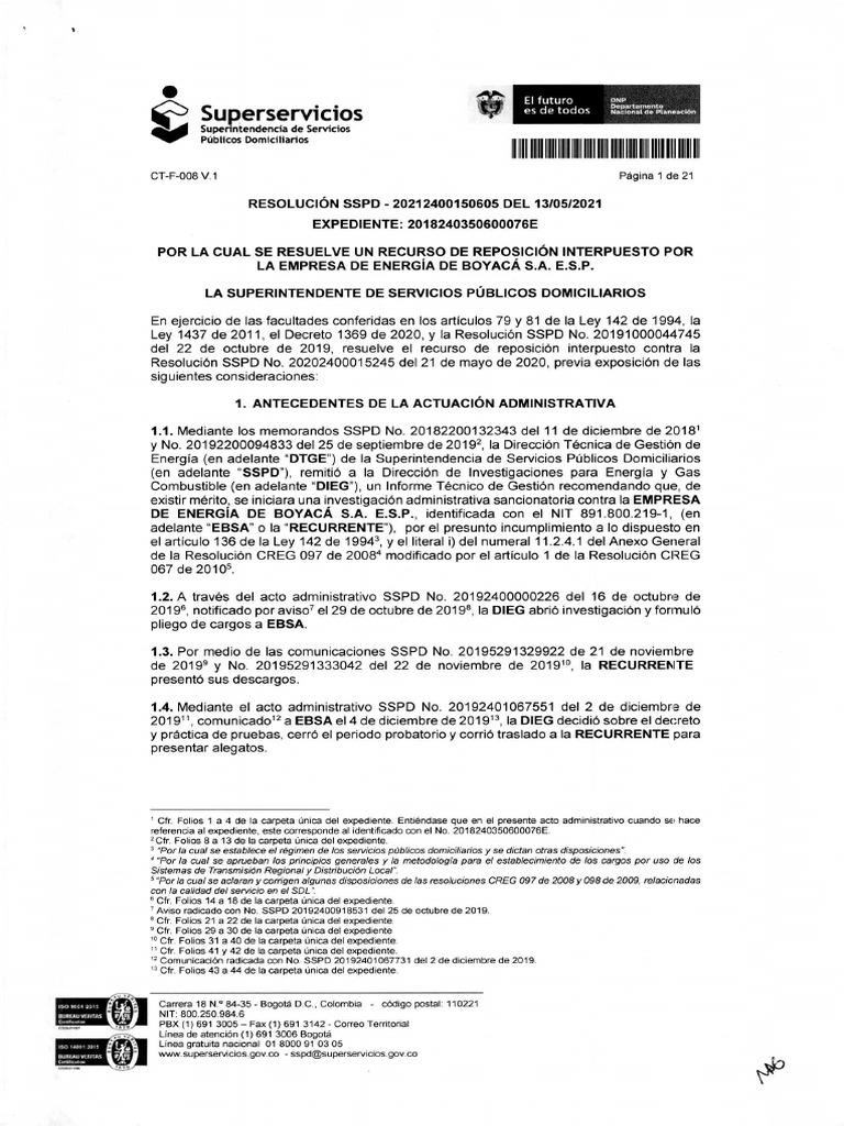 Recurso EBSA 20212400150605 | PDF