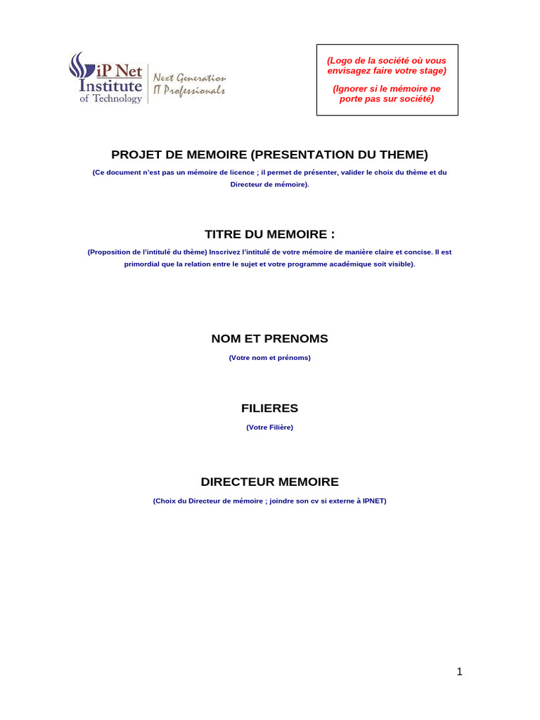 Projet Memoire | PDF