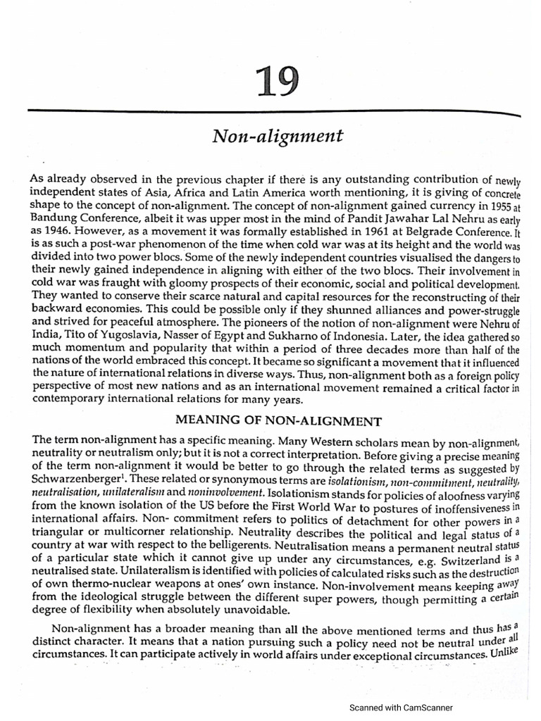 Non-alignment | PDF