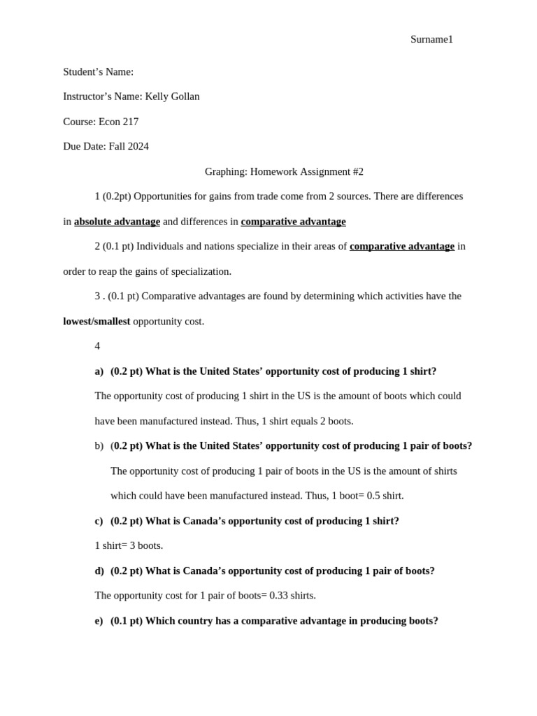 Economics Graphing - Edited | PDF