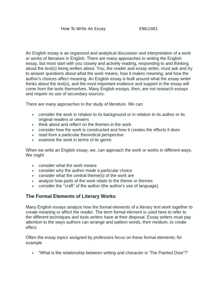 Essay 101 | PDF | Essays | Human Communication