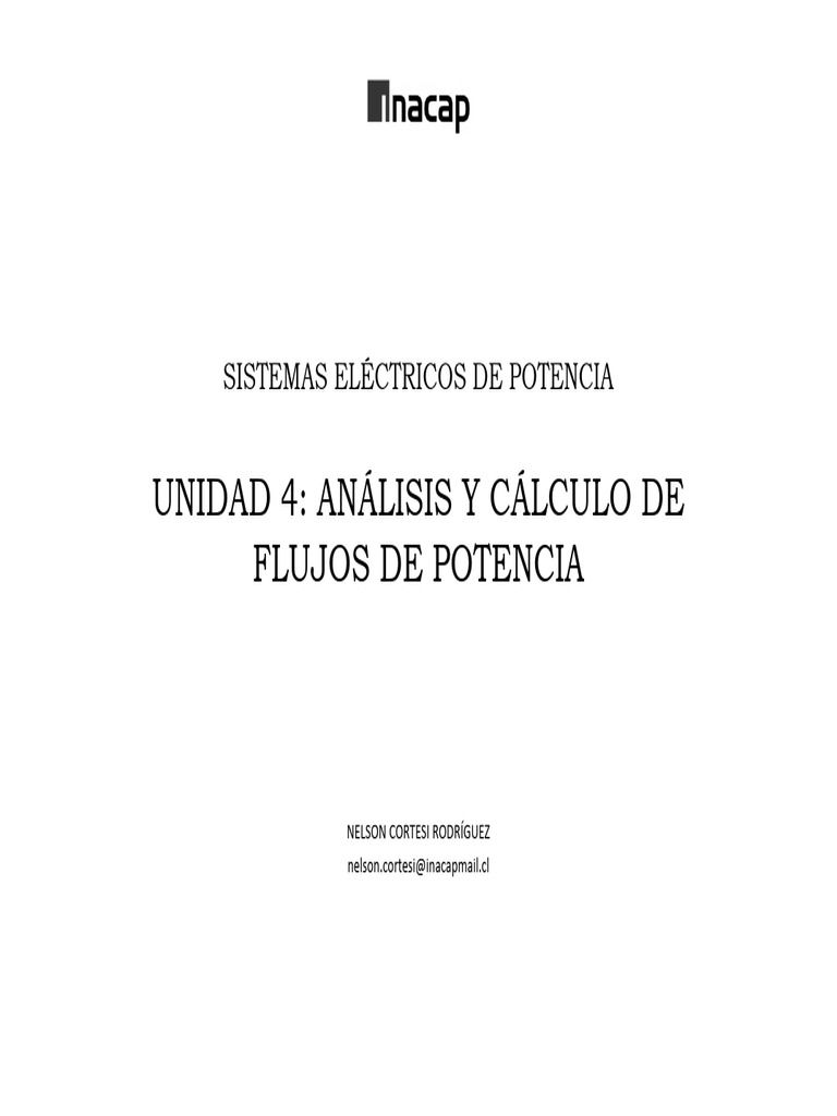 04 - U4 - Analisis y Calculo de Flujos de Potencia | PDF | Corriente ...