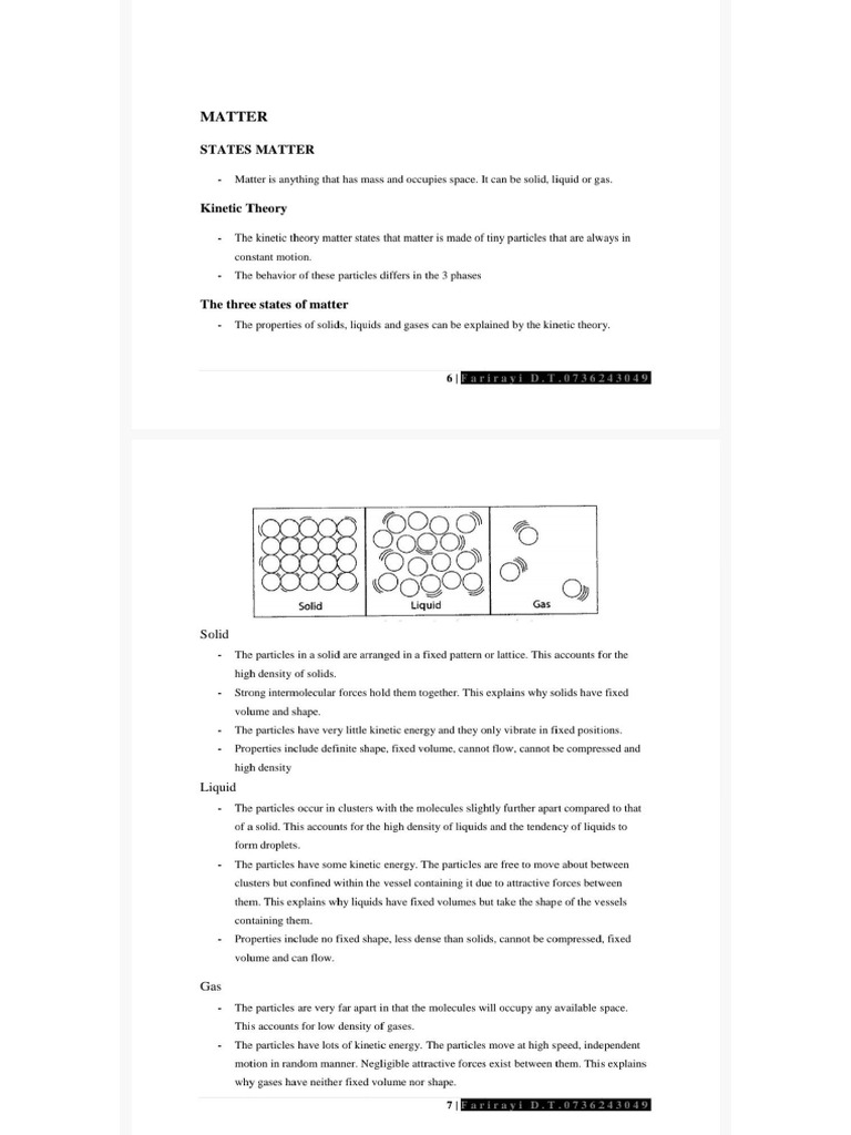 Matter, Form 2 | PDF
