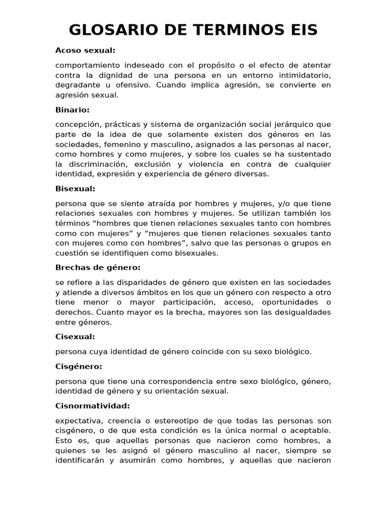 GLOSARIO DE TERMINOS EIS (2) | PDF