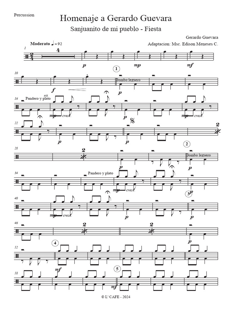 Homenaje A Gerardo Guevara - Percussion | PDF