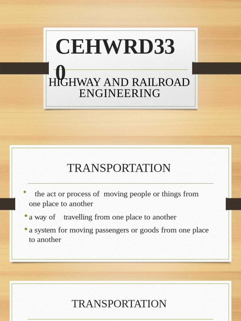 2 Introduction to Transportation-1 | PDF