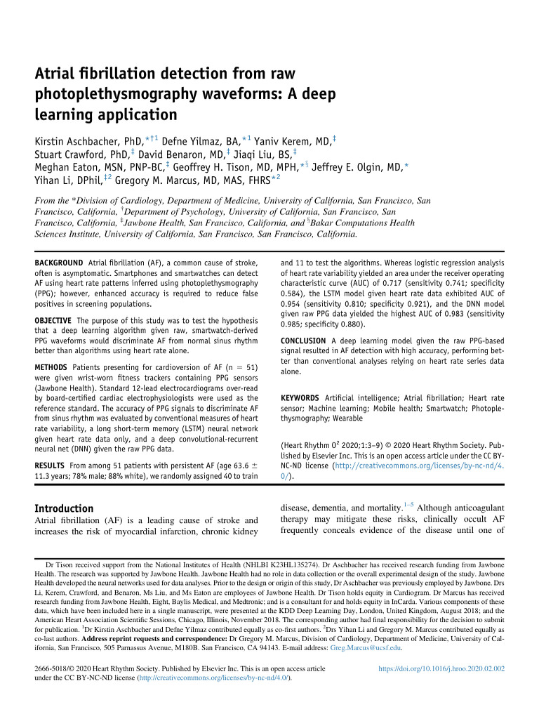 Atrial Fibrillation Detection From Raw Pdf