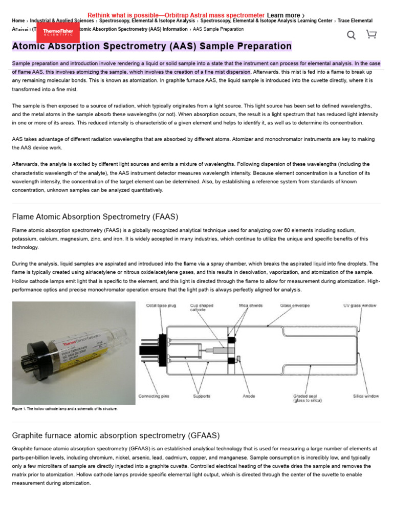 AAS Sample Preparation _ Thermo Fisher Scientific - IQ | PDF