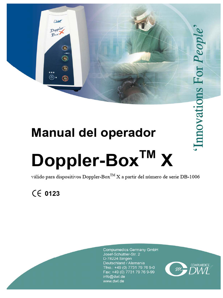 Manual Español Doppler-BoxTM | PDF | Ultrasonido | Conector eléctrico