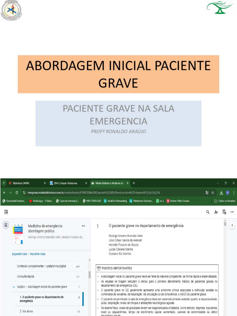 Abordagem Inicial Do Paciente Grave | PDF
