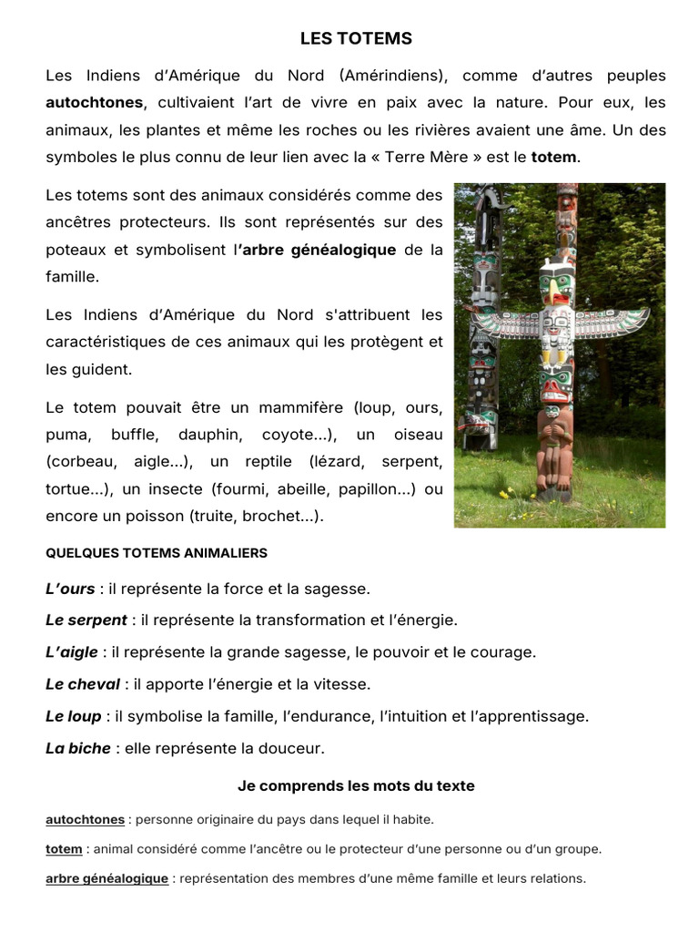 Lecture Totems | PDF