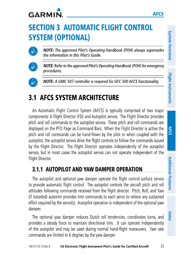 GFC500 Autopilot Manual | PDF