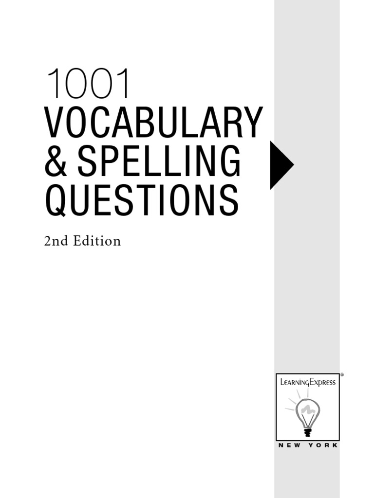 66248923 1001 Vocabulary Amp Spelling Questions | PDF