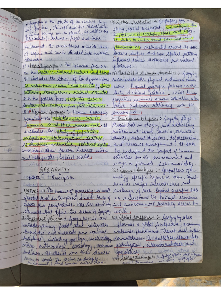 Geography Notes | PDF