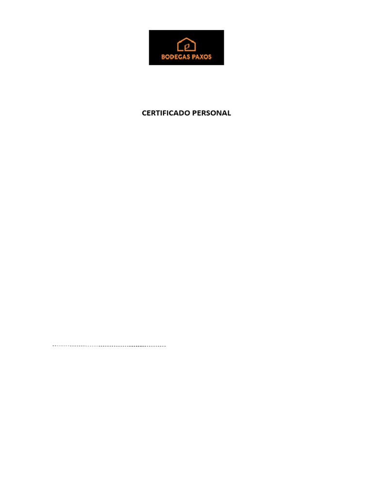 Certificado Personal | PDF