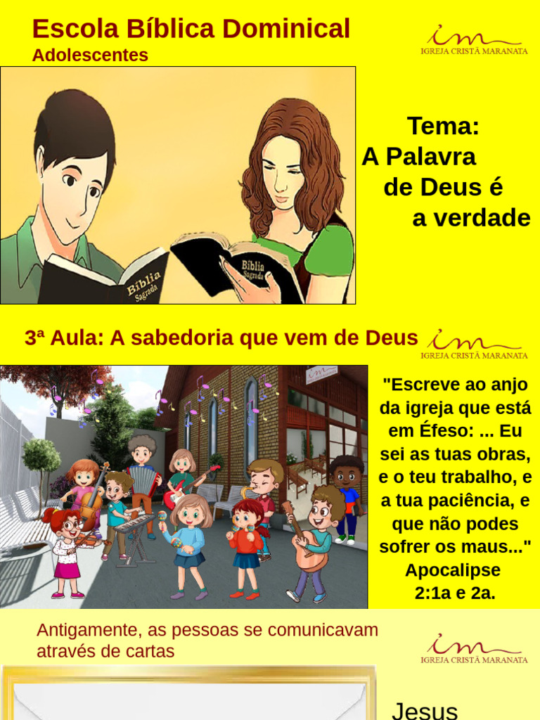 3a Aula - Slides - ADO - A Palavra de Deus e A Verdade - A Sabedoria ...