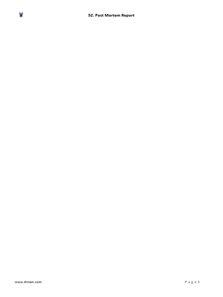 52. Post Mortem Report | PDF