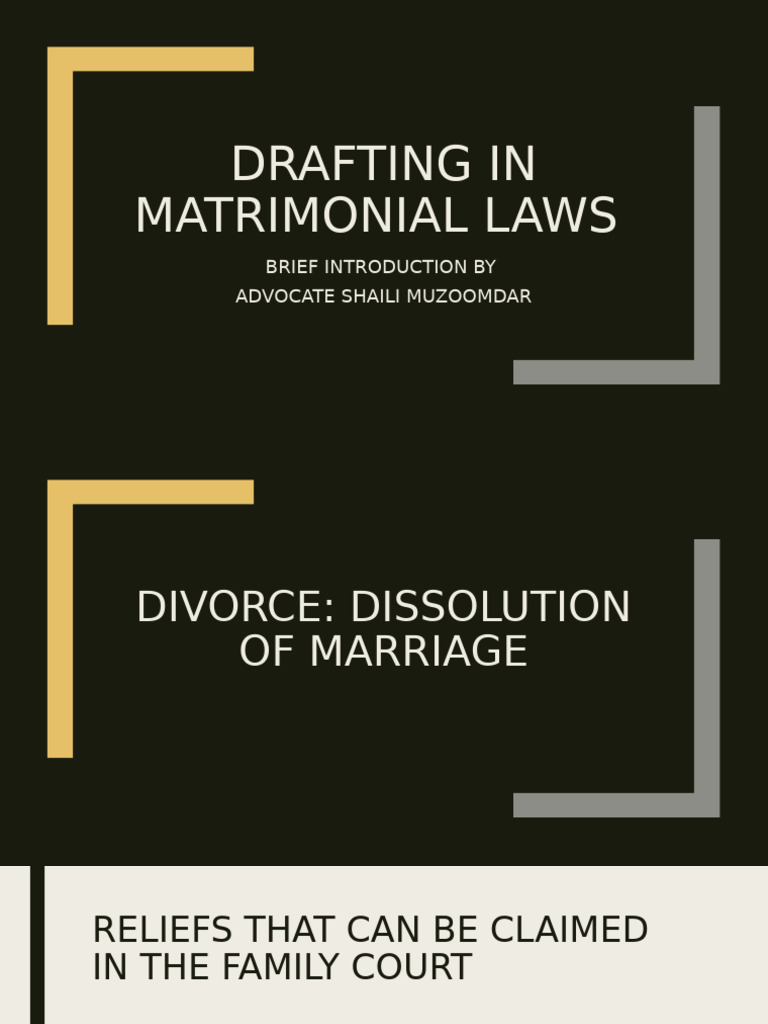 Matrimonial Laws | PDF