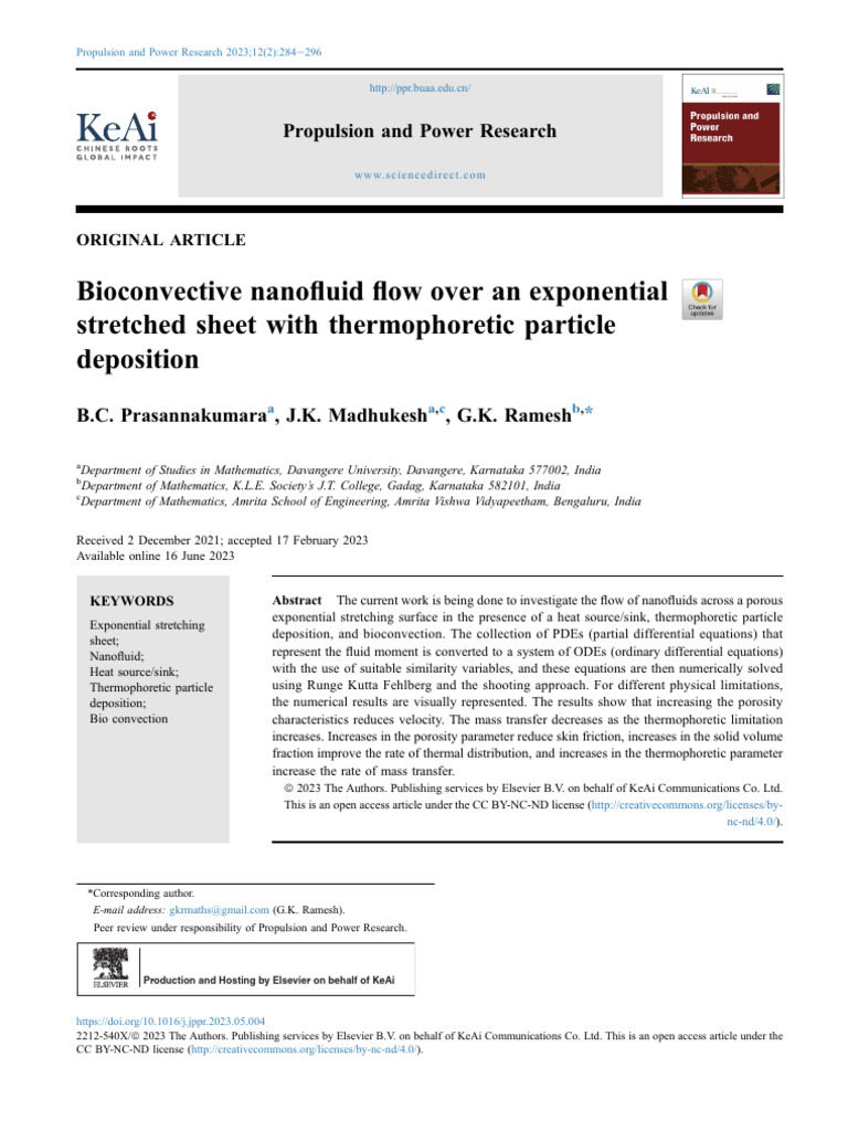 Bioconvective Nanofluid Flow Over An Exponential Stretc - 2023 ...