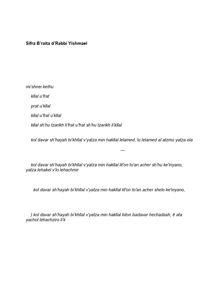 Thirteen Principles of Rabbi Yishmael | PDF | Torah