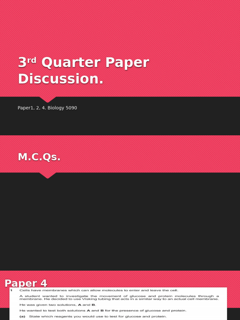 3rd Quarter Paper Discussion | PDF