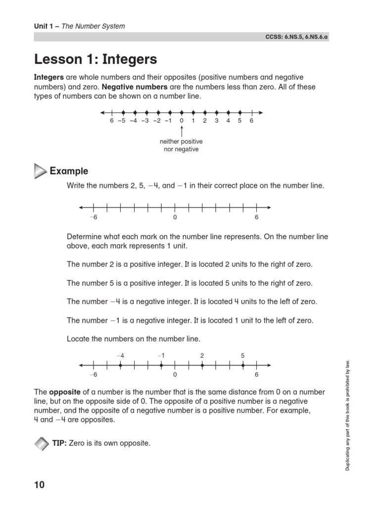6th Grade Math Lesson | PDF