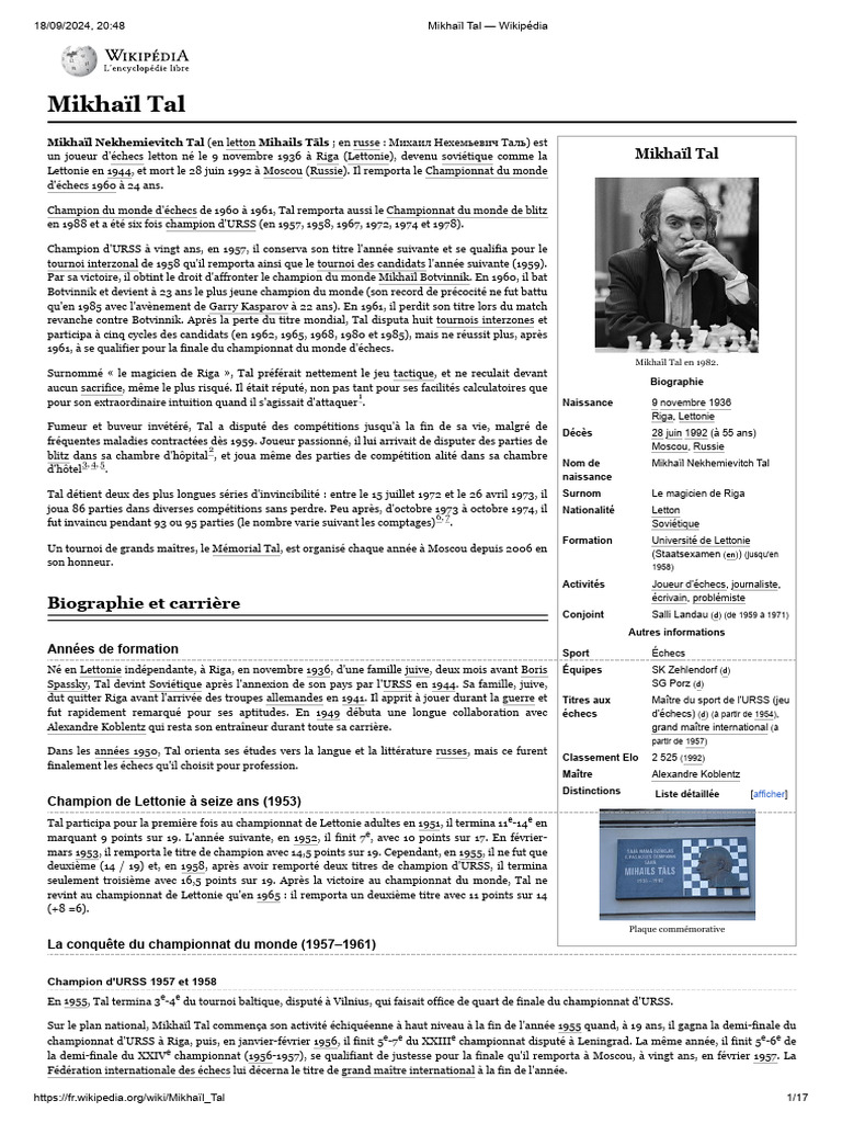 Mikhaïl Tal | PDF