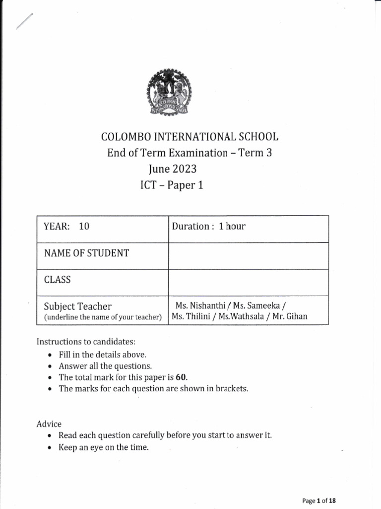 Edexcel-Sample Papers-2023 ICT | PDF