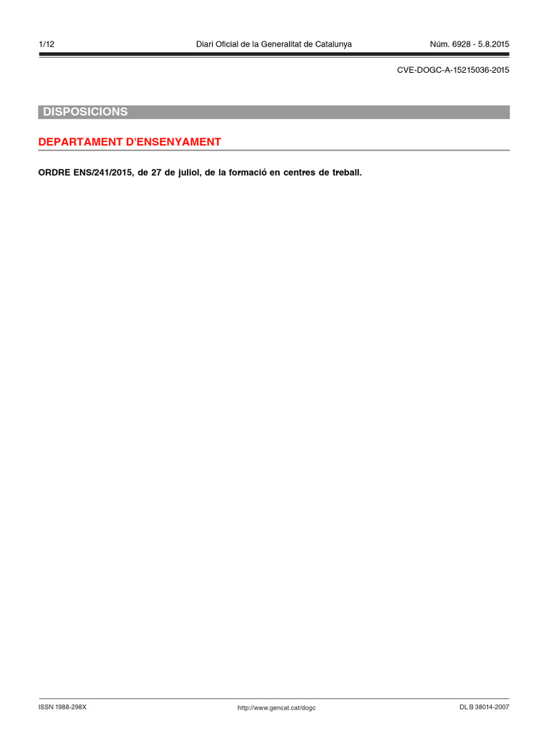 Ordre 2015 FCT | PDF