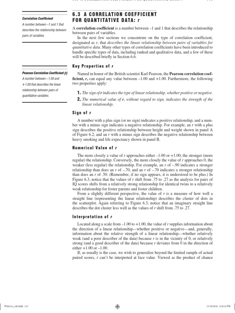 12).Correlation co-efficient –r,Qualitative relationship | PDF