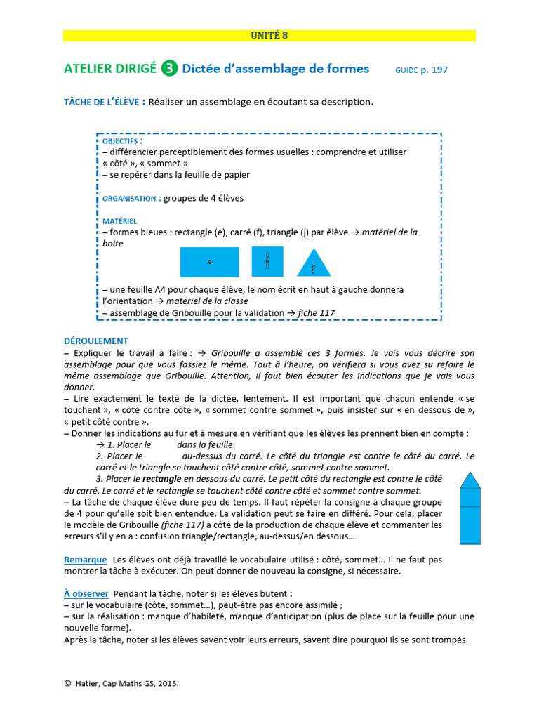 Unite8 Fiches ATSEM | PDF