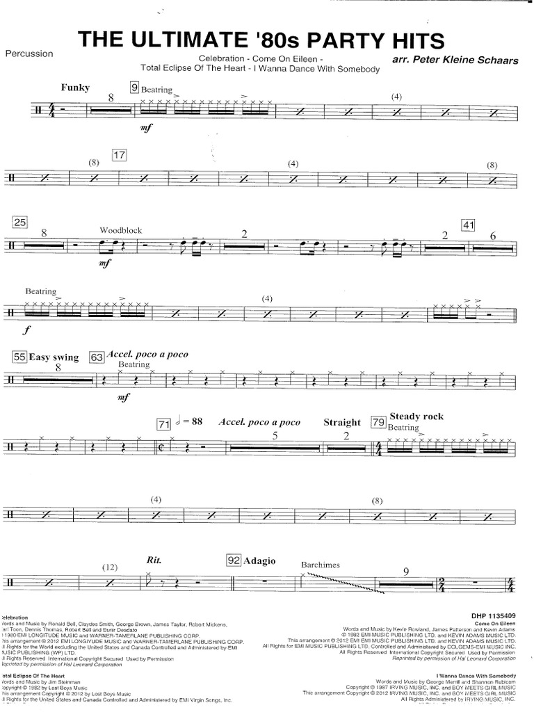 30 The Ultimate 80s - Percussion | PDF