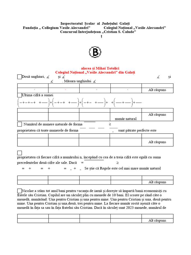 Subiect 2024 Tip 6B de Afisat | PDF