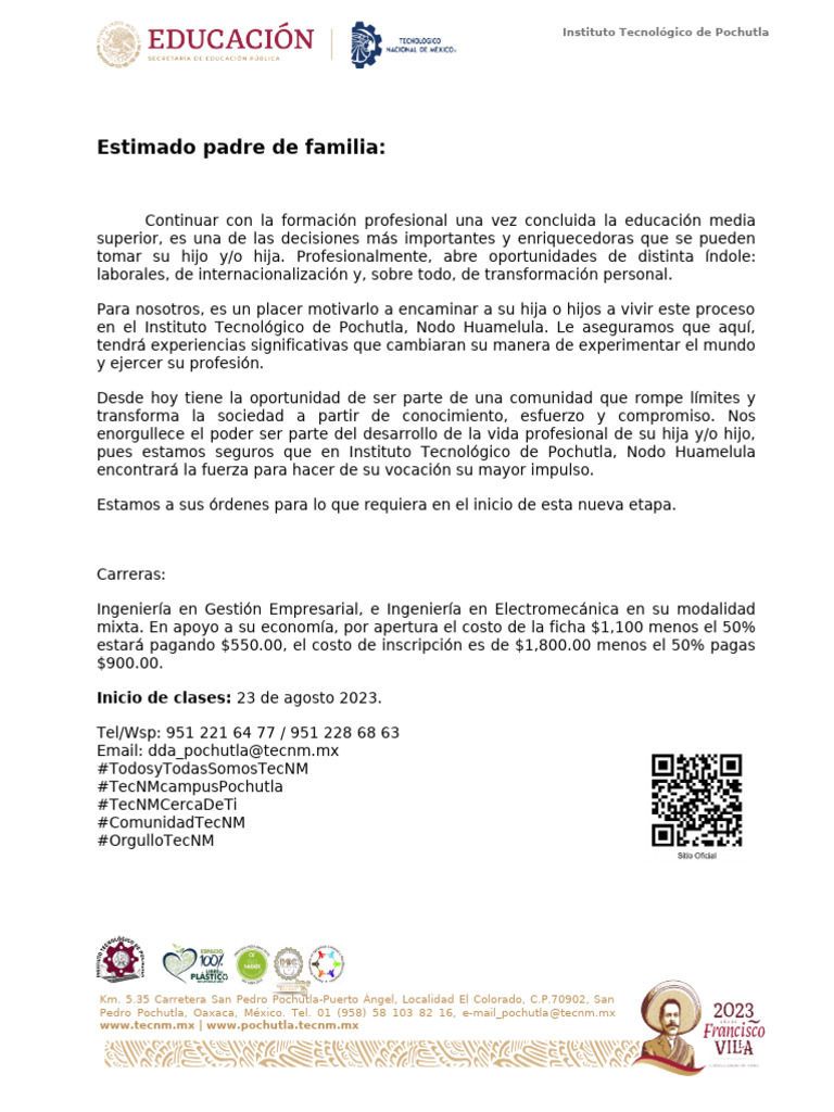 Carta para Padres de Familia | PDF