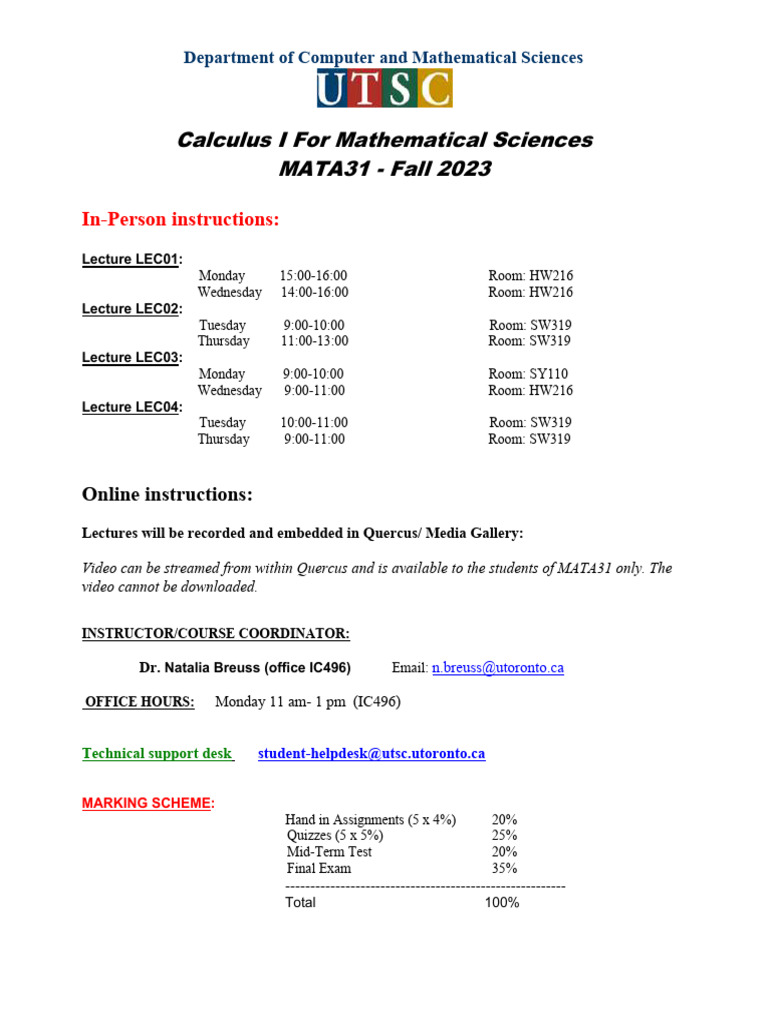 MAT A31 GENERAL INFORMATION 2023 | PDF