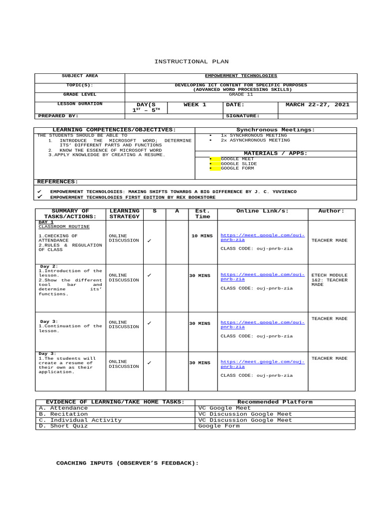 Ip Etech 5th Week | PDF