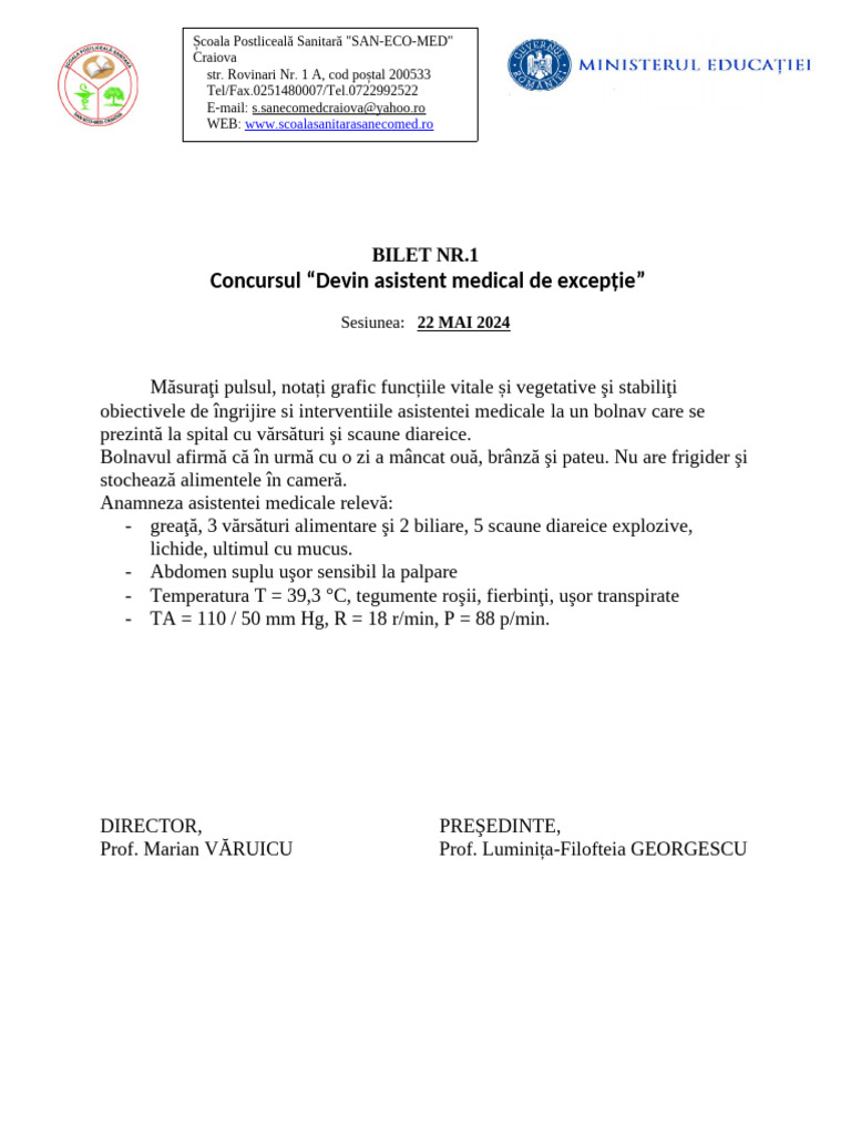 Subiecte Proba Practica | PDF