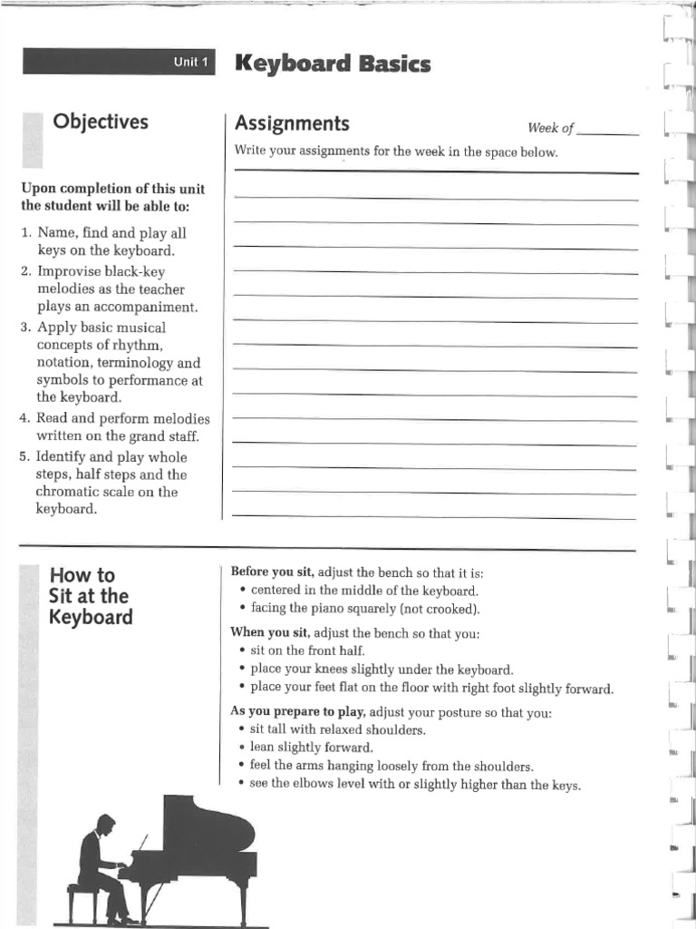 Alfred's Book 1 Unit 1 | PDF